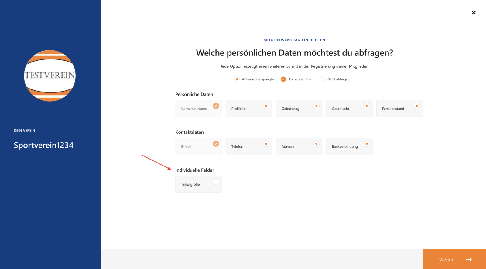 Der digitaler Mitgliedsantrag in WISO MeinVerein Web